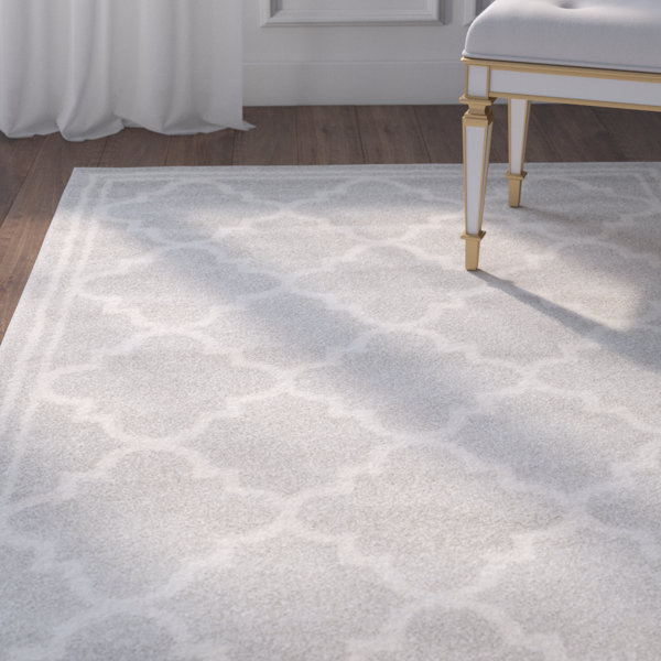 Lark Manor Tapis géométrique gris clair / beige Ammundsen et Commentaires - Wayfair Canada